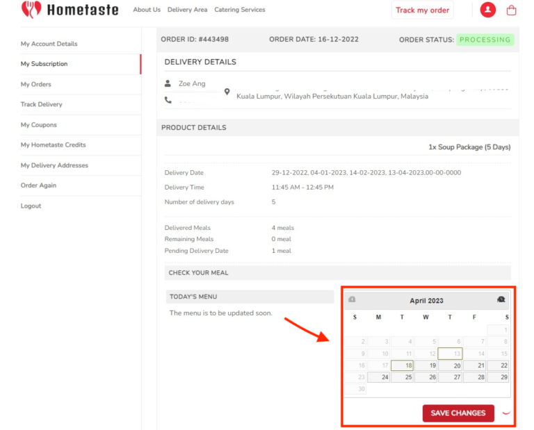 New feature : A guide to revise your delivery order dates!