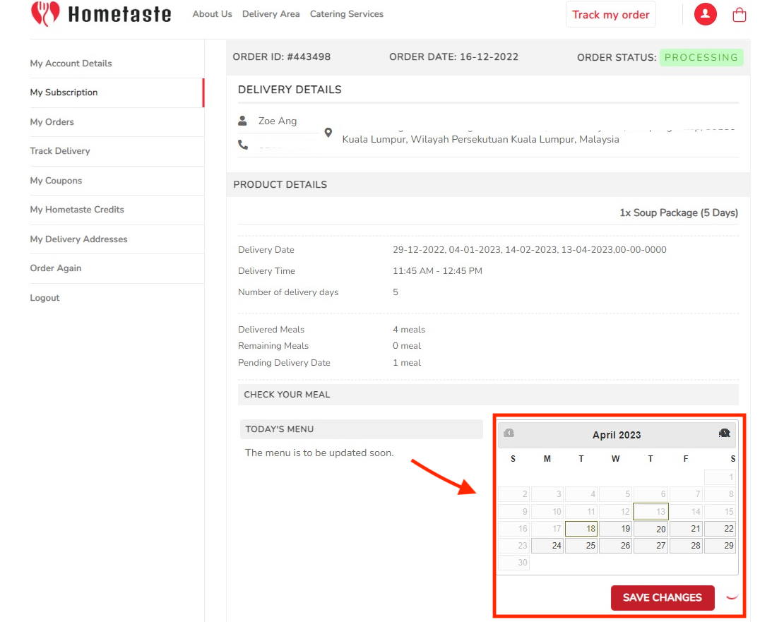 New feature : A guide to revise your delivery order dates!